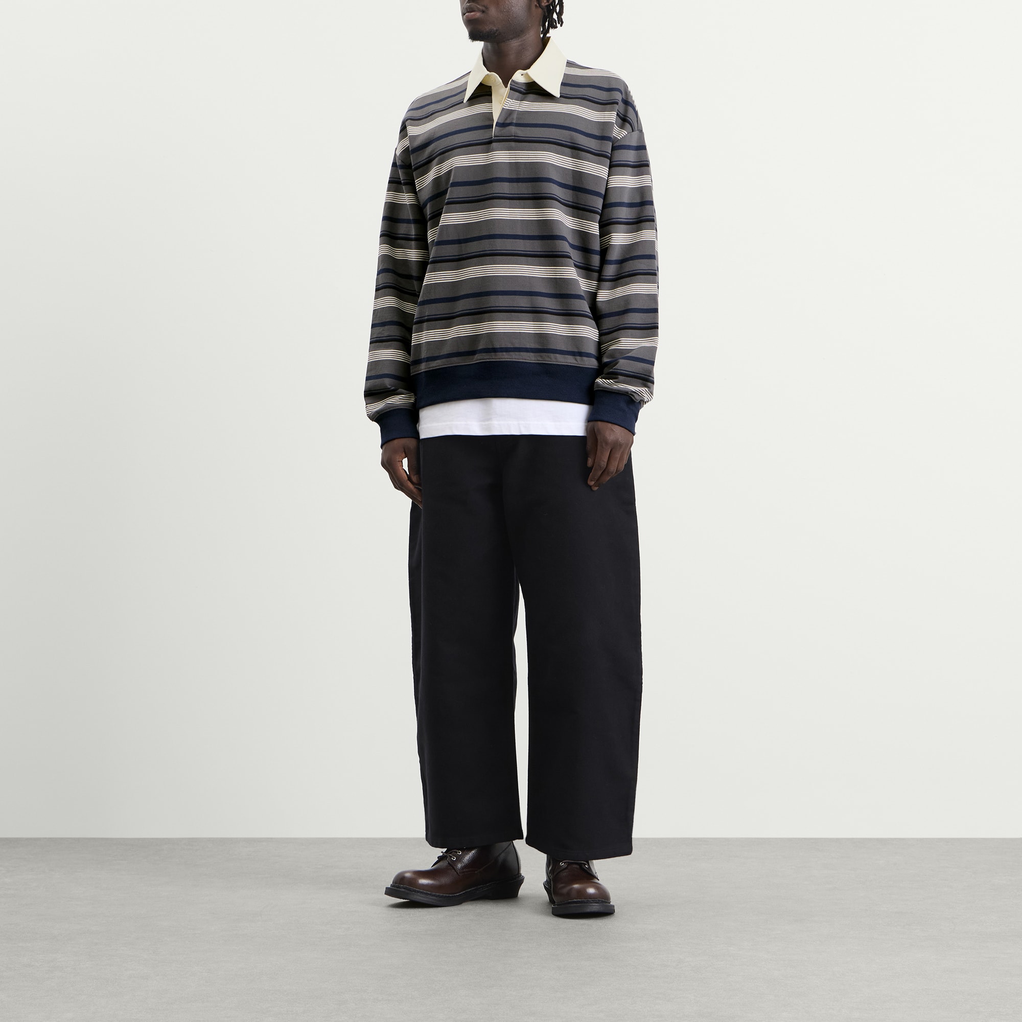NN07 david stripe rugby shirt